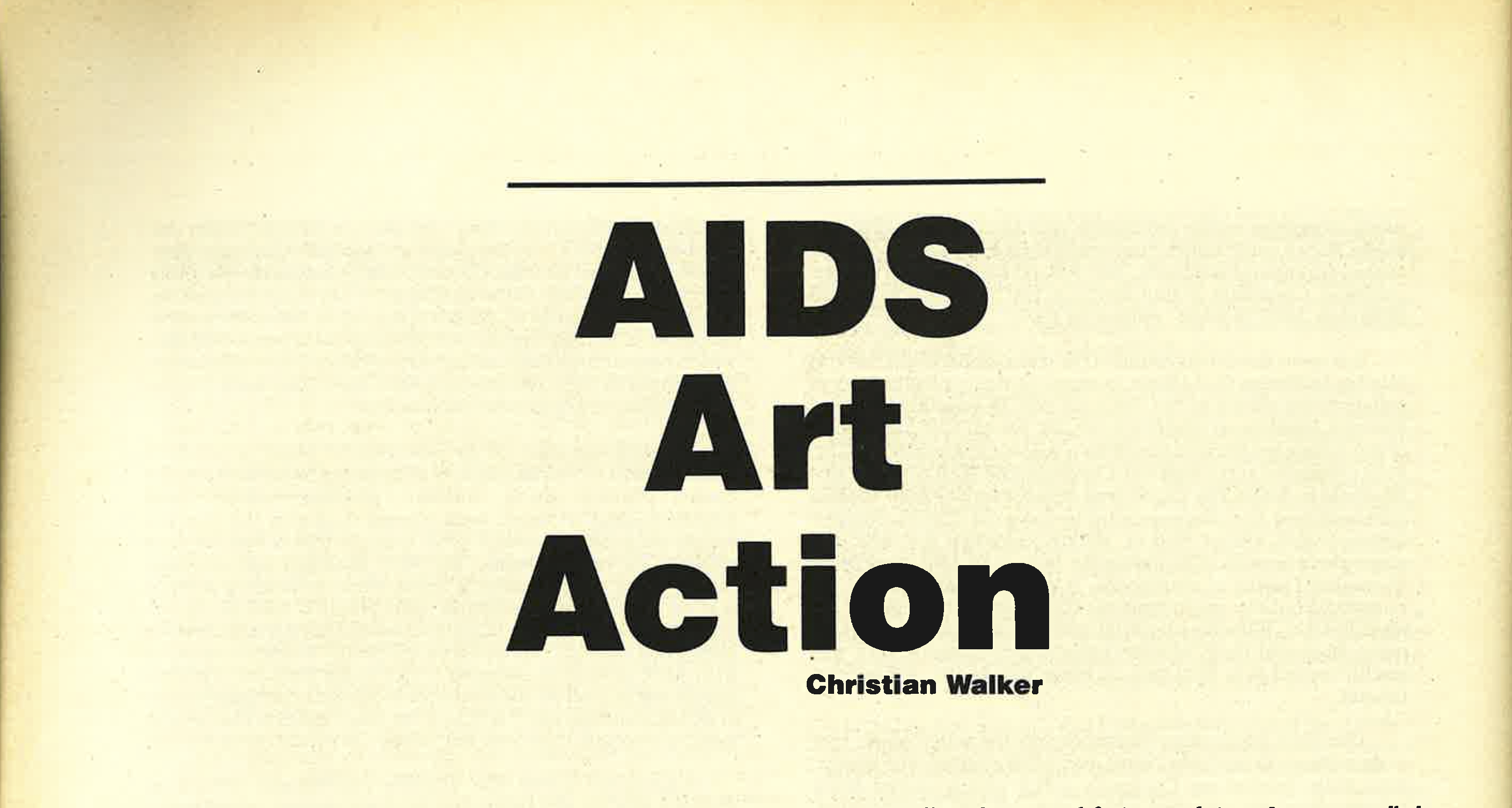 AIDS Art Action - Art Papers